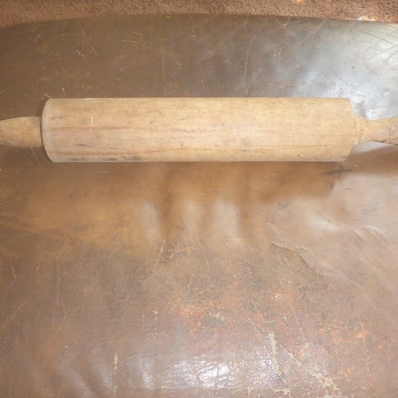 Vintage | Kitchen | Vintage Large Wooden Rolling Pin 2 Long Rustic ...